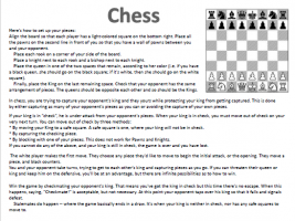 Chess Cheat Sheet – Sunlight Learning